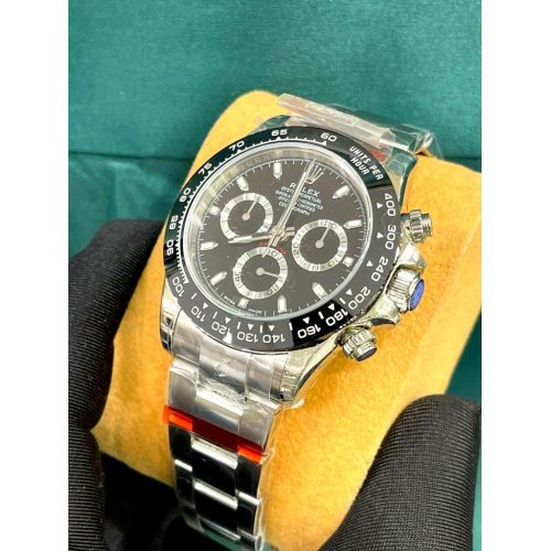 ROLEX DAYTONA BLACK DIAL STEEL ULTRA SLIM SUPER CLONE WATCH - Watches ...